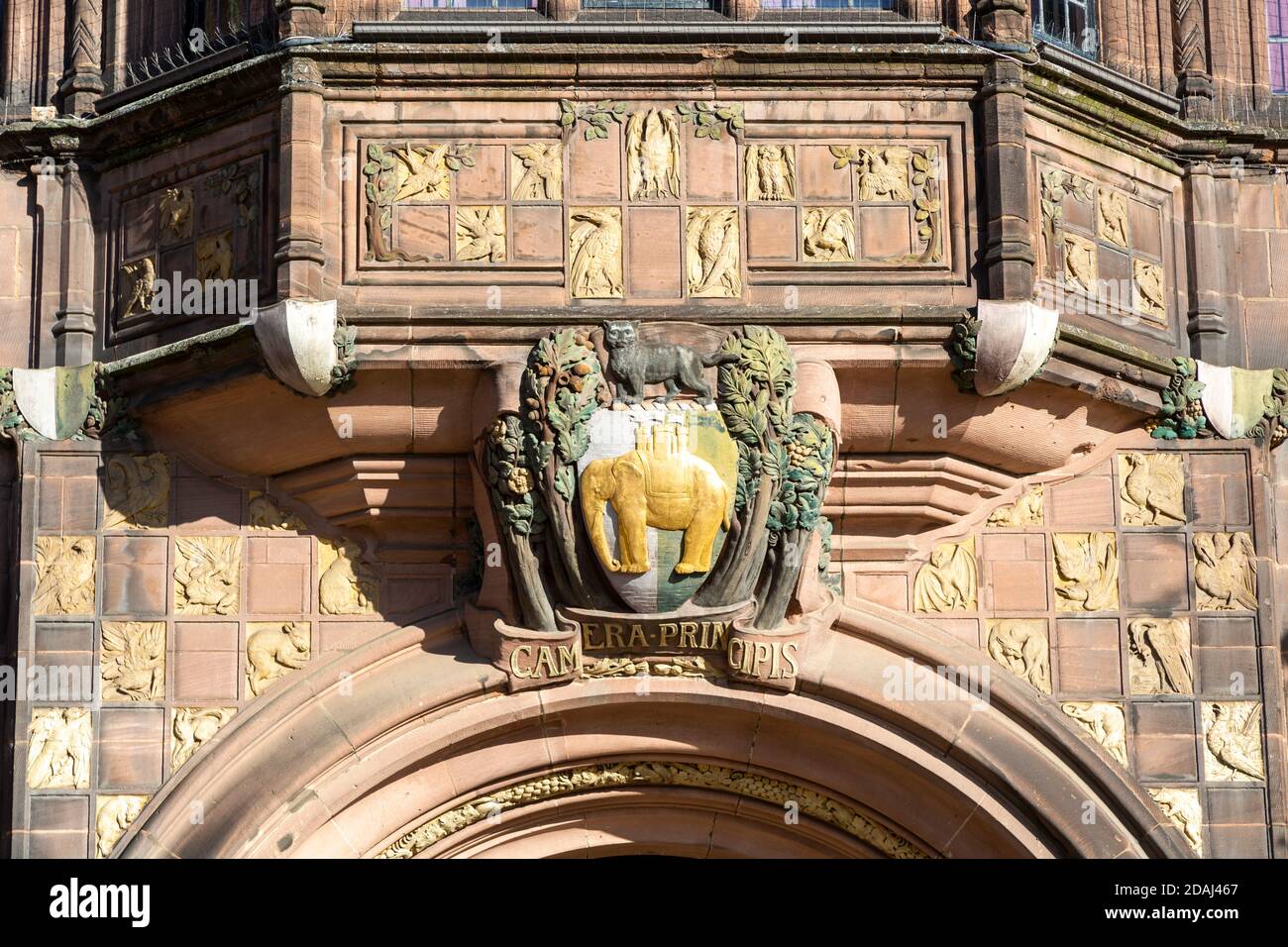 Elephant decoration Council House building opened 1917, Tudor style ...