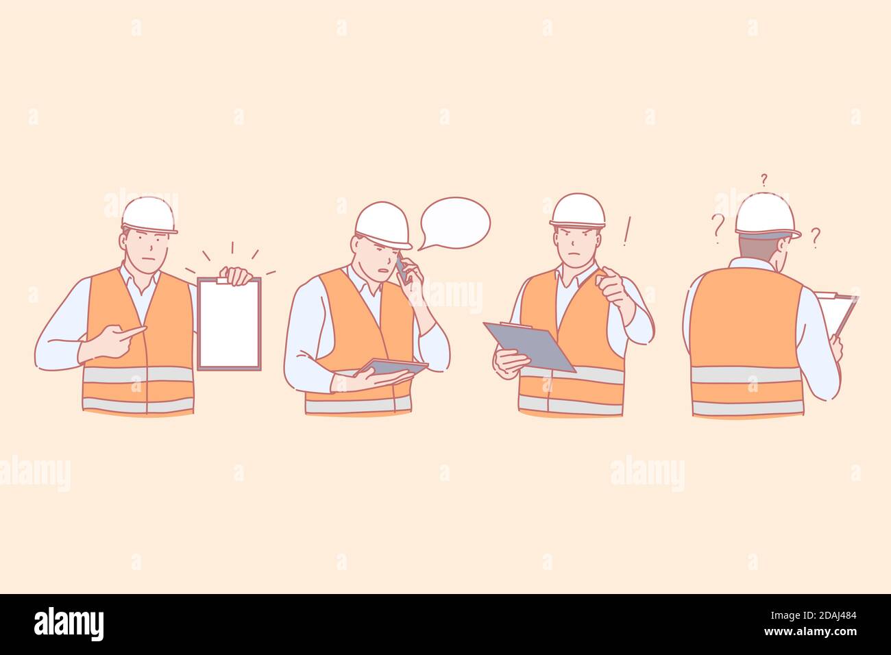 Angry builder Stock Vector Images - Alamy
