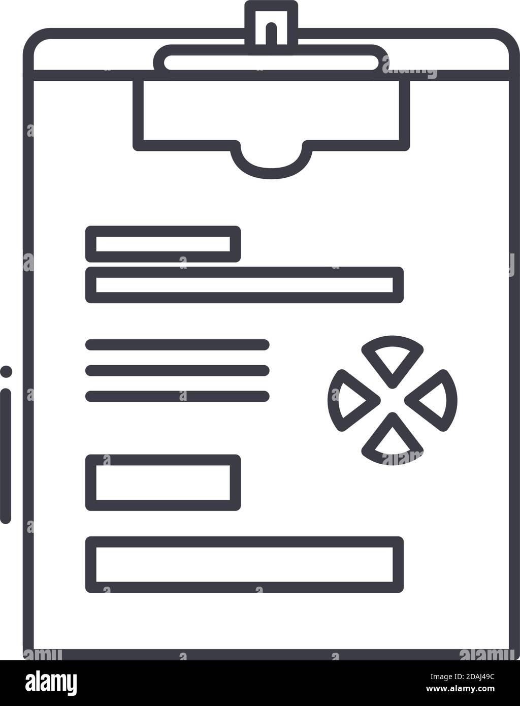 Business folder icon, linear isolated illustration, thin line vector ...