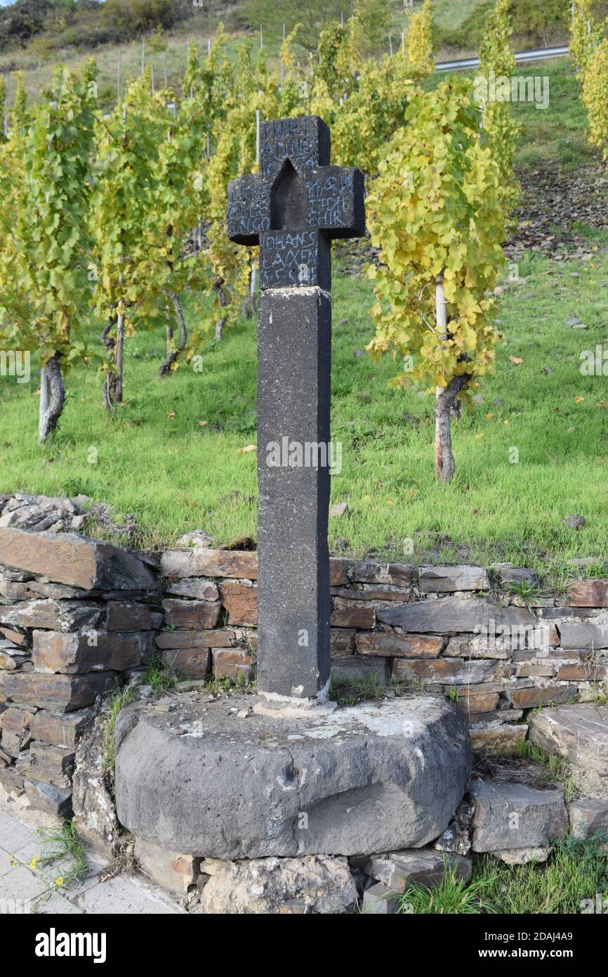 stone cross in the vineyards Stock Photo - Alamy