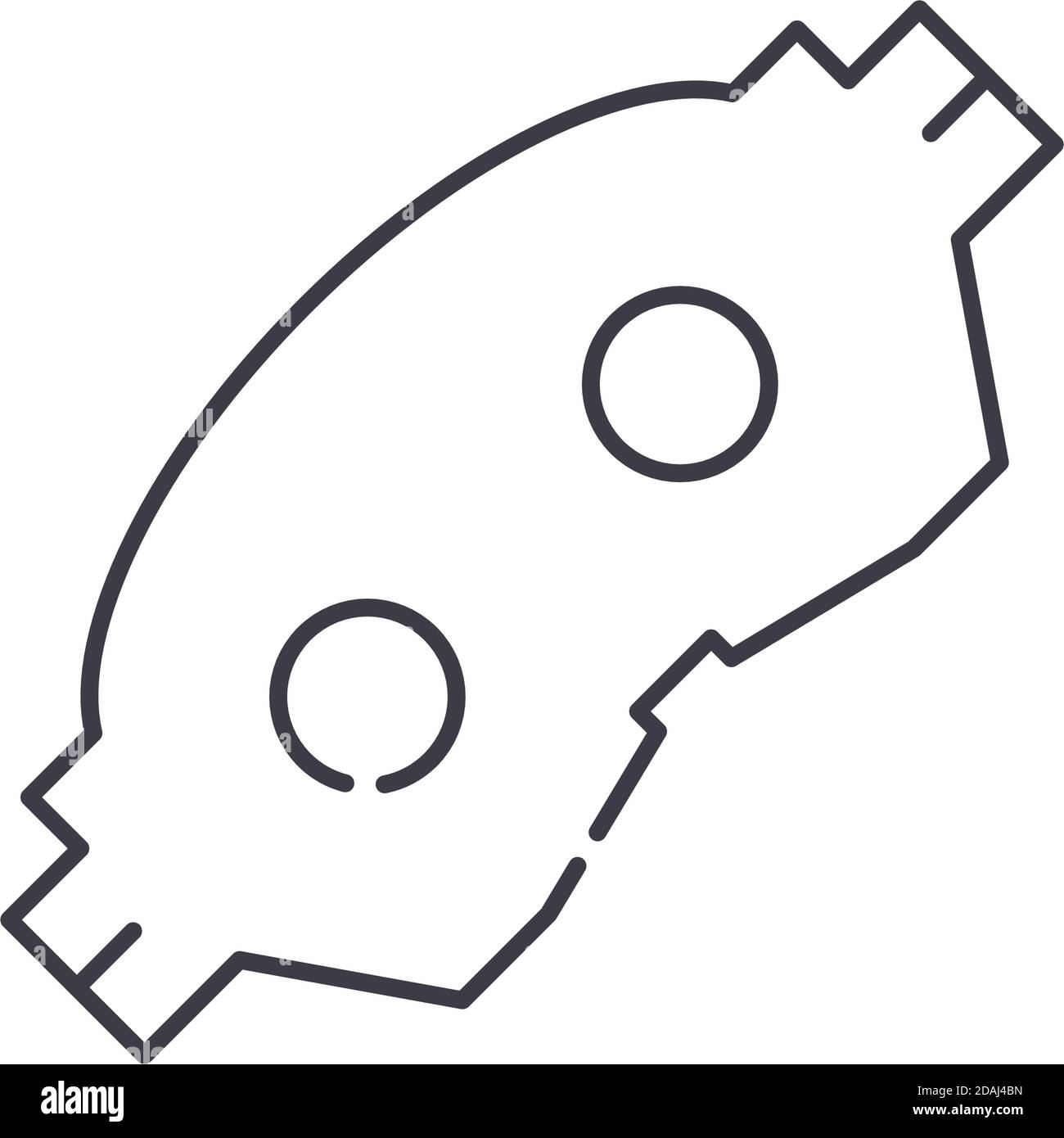 Brake pads icon, linear isolated illustration, thin line vector, web ...