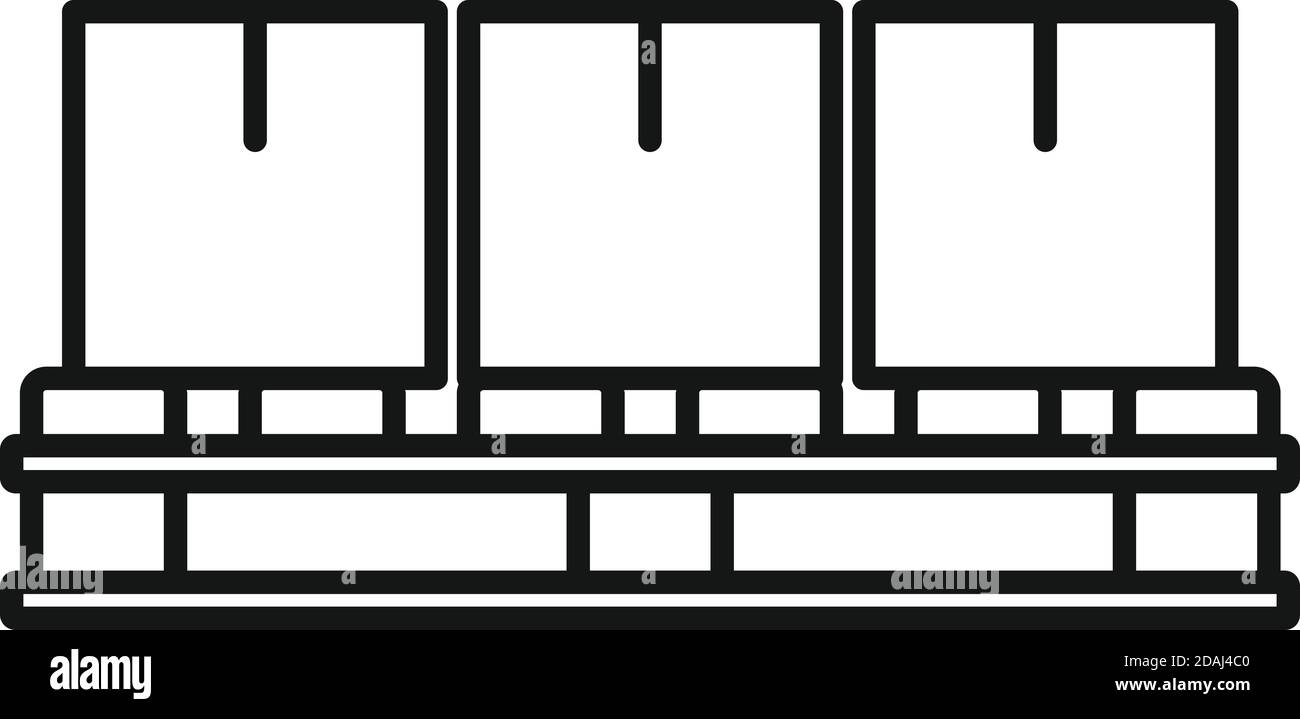 Storage parcel pallet icon, outline style Stock Vector Image & Art - Alamy