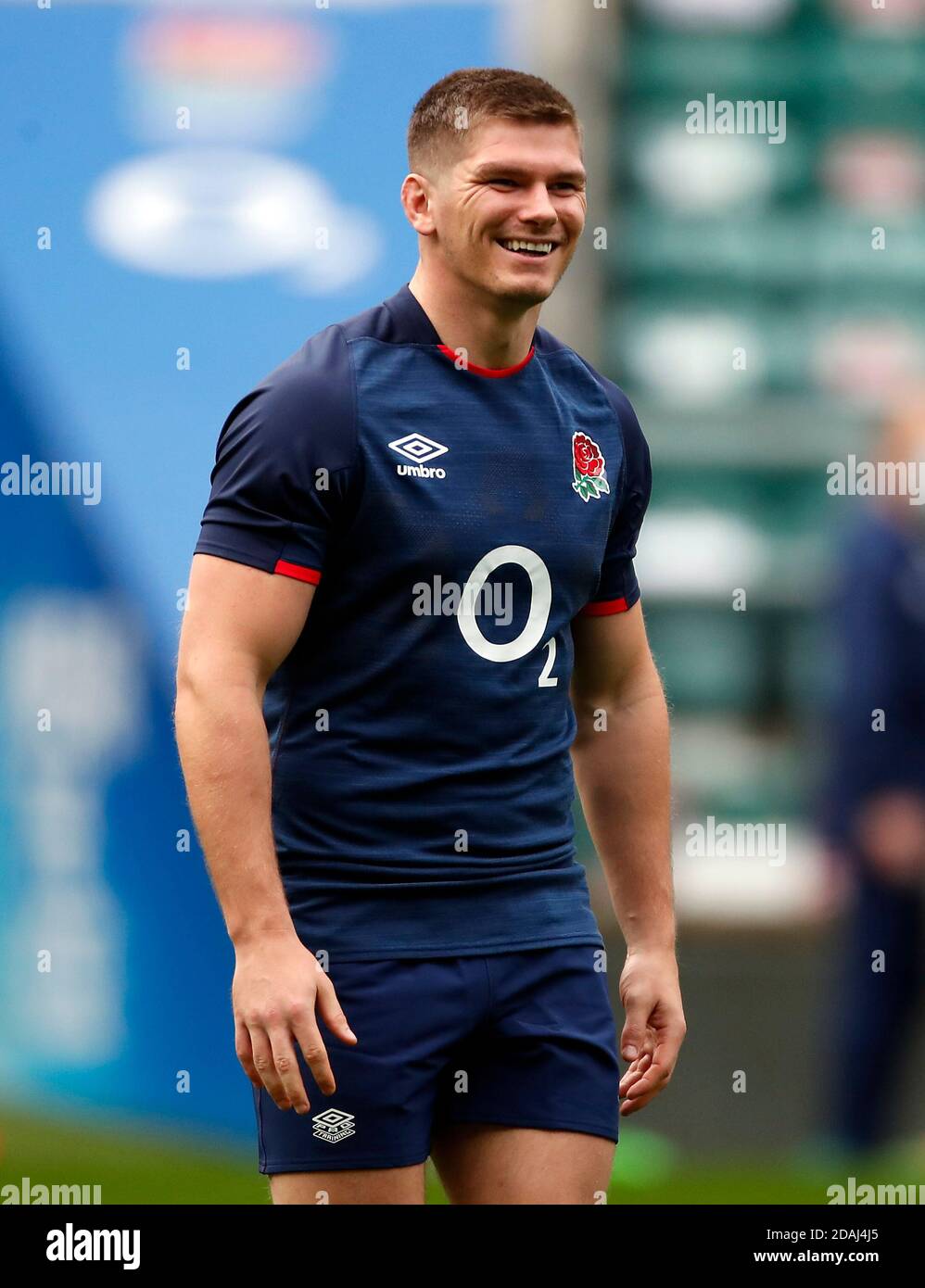 England's Owen Farrell during the training session at Twickenham ...