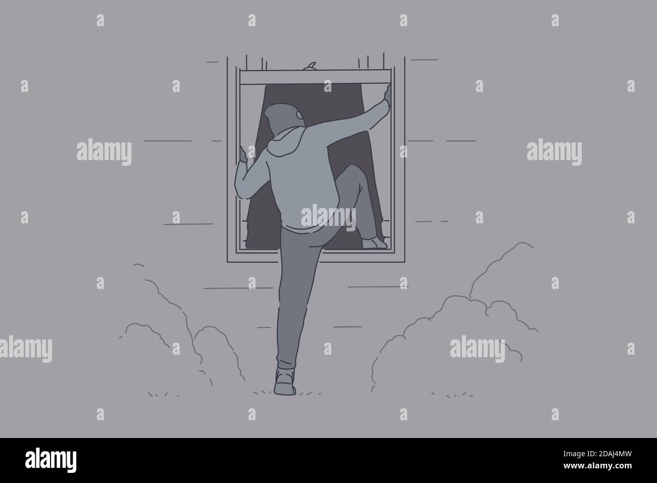 Night intruder Stock Vector Images - Alamy