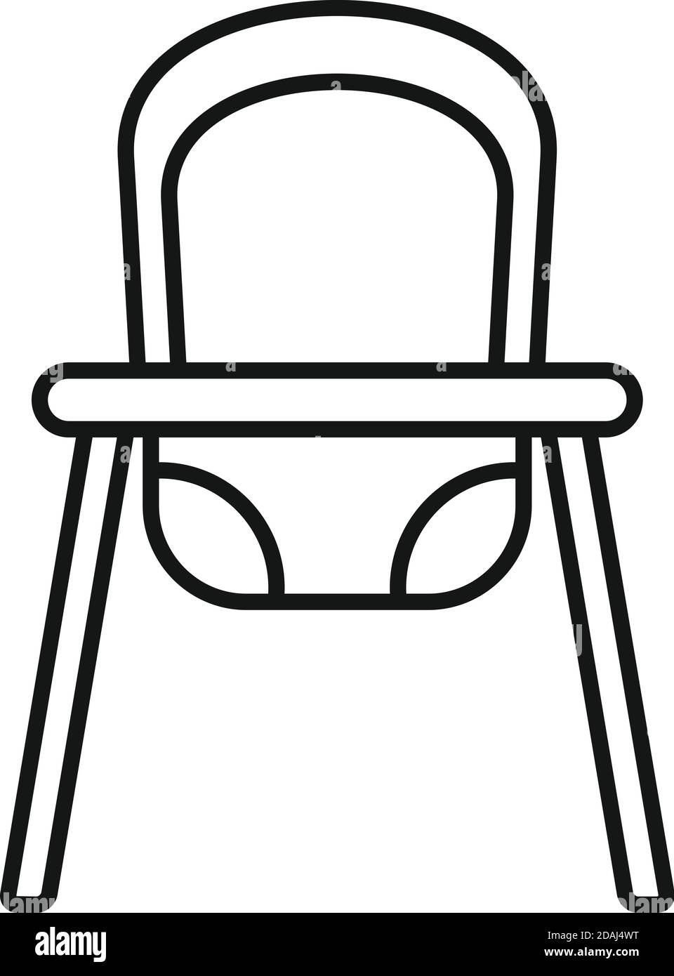 Baby feeding chair icon, outline style Stock Vector Image & Art - Alamy