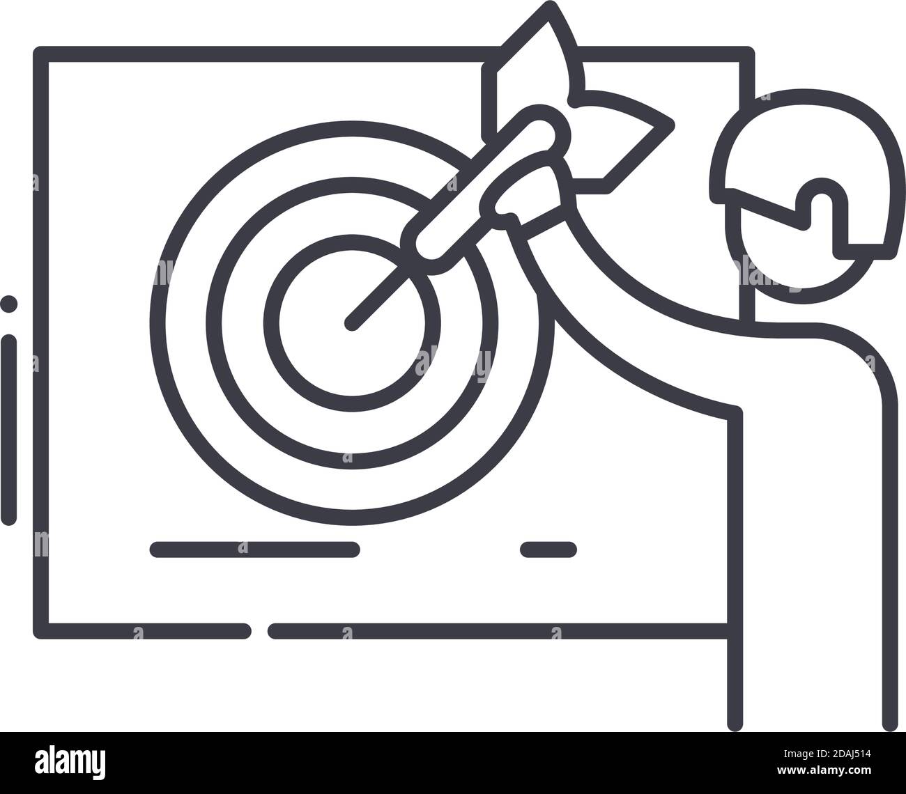 Business kpi icon, linear isolated illustration, thin line vector, web ...