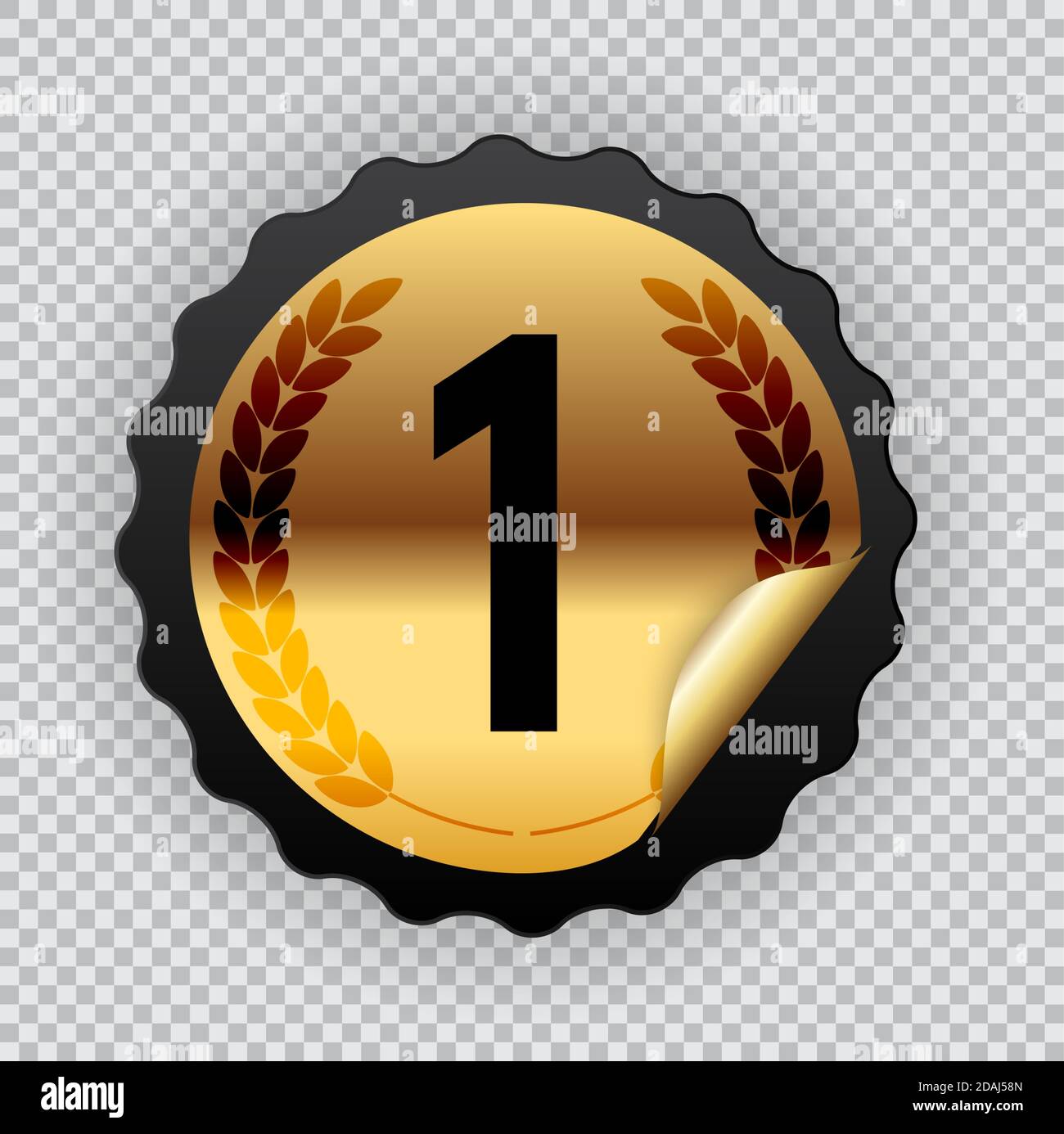 Gold medal. Icon First place. Vector Illustration Stock Vector Image ...