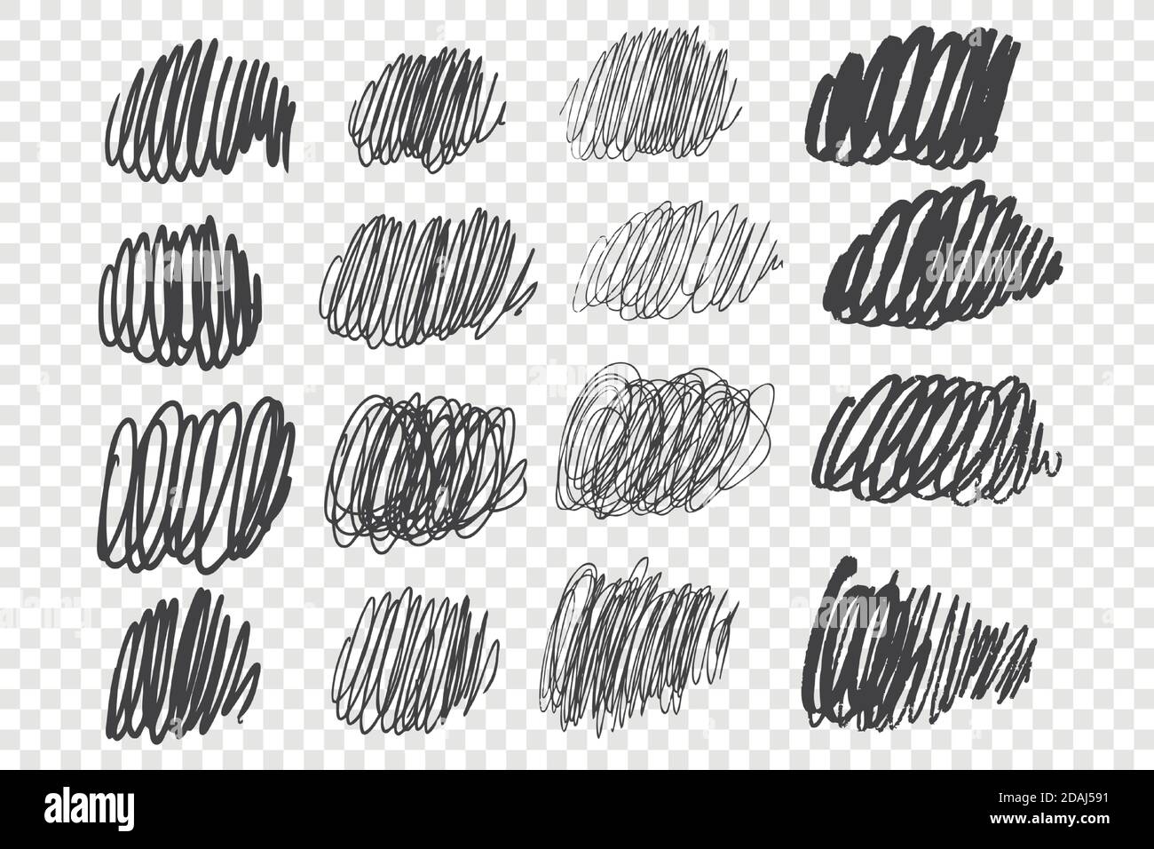 Scribbles and scrawls hand drawn doodle set Stock Vector Image & Art ...