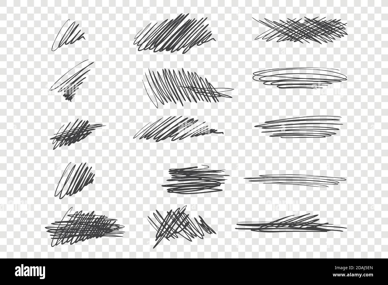 Black scribble vector illustrations set Stock Vector Image & Art - Alamy
