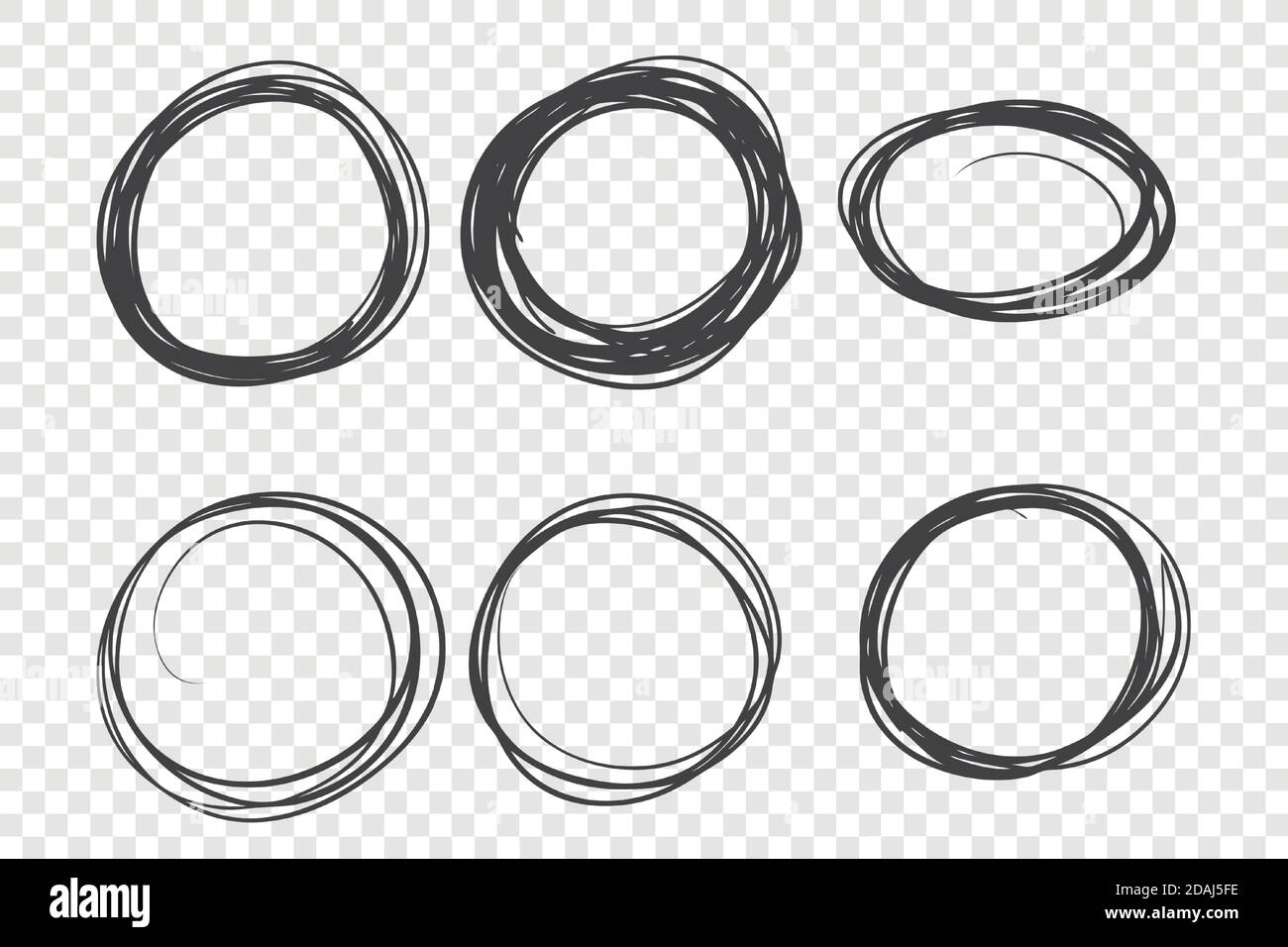 Round hand drawn frames set Stock Vector Image & Art - Alamy