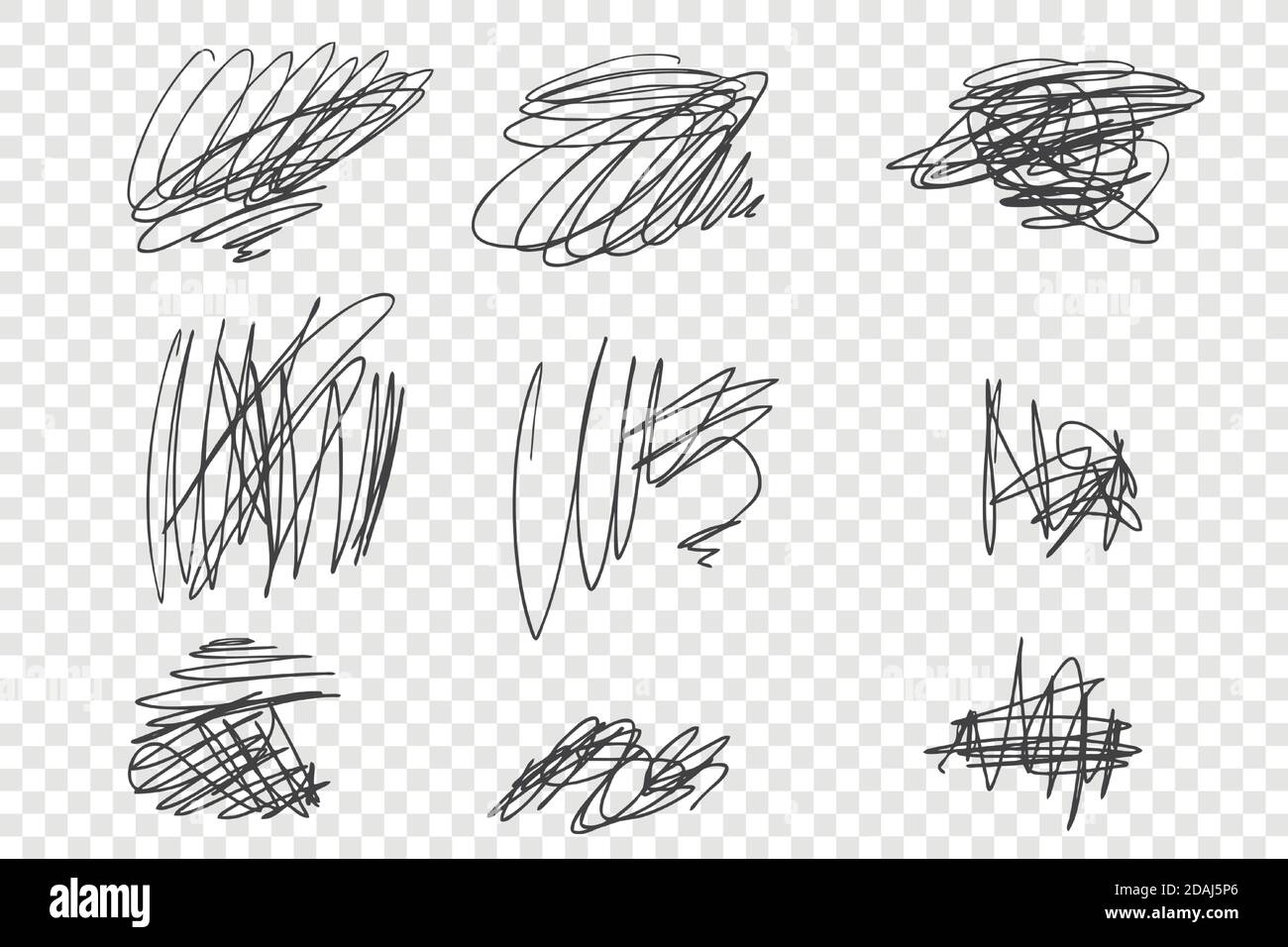 Random undigested scribbles vector illustrations set Stock Vector Image ...
