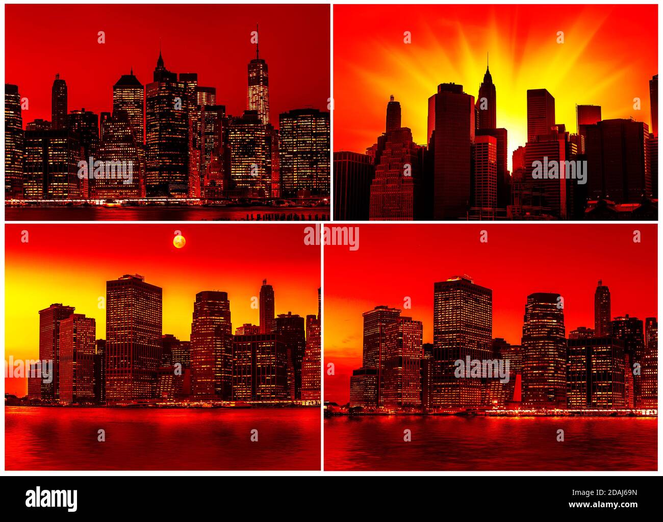 Midtown manhattan at night Cut Out Stock Images & Pictures - Alamy