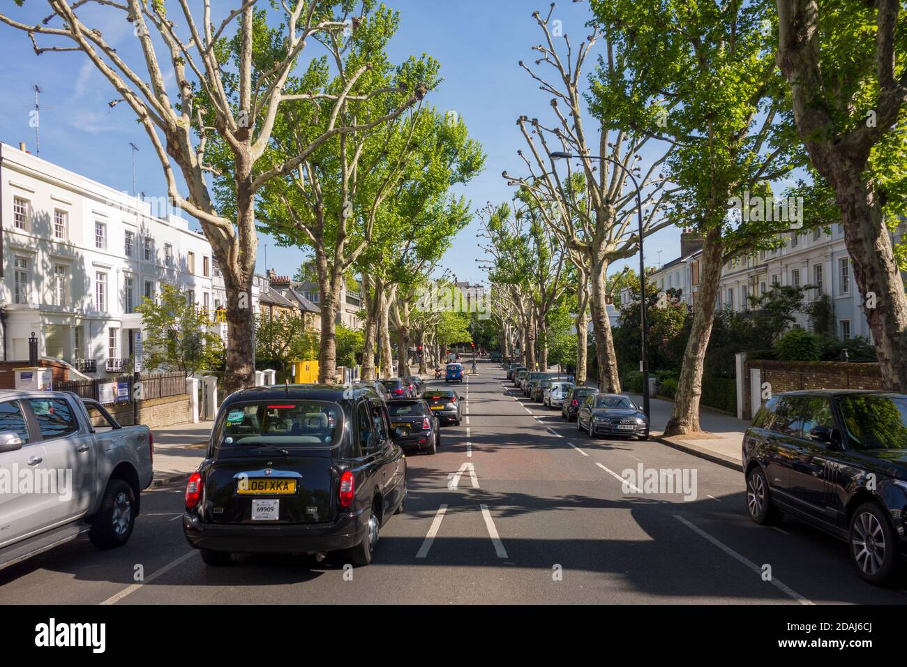Queue of traffic on Ladbroke Grove, London, UK Stock Photo - Alamy