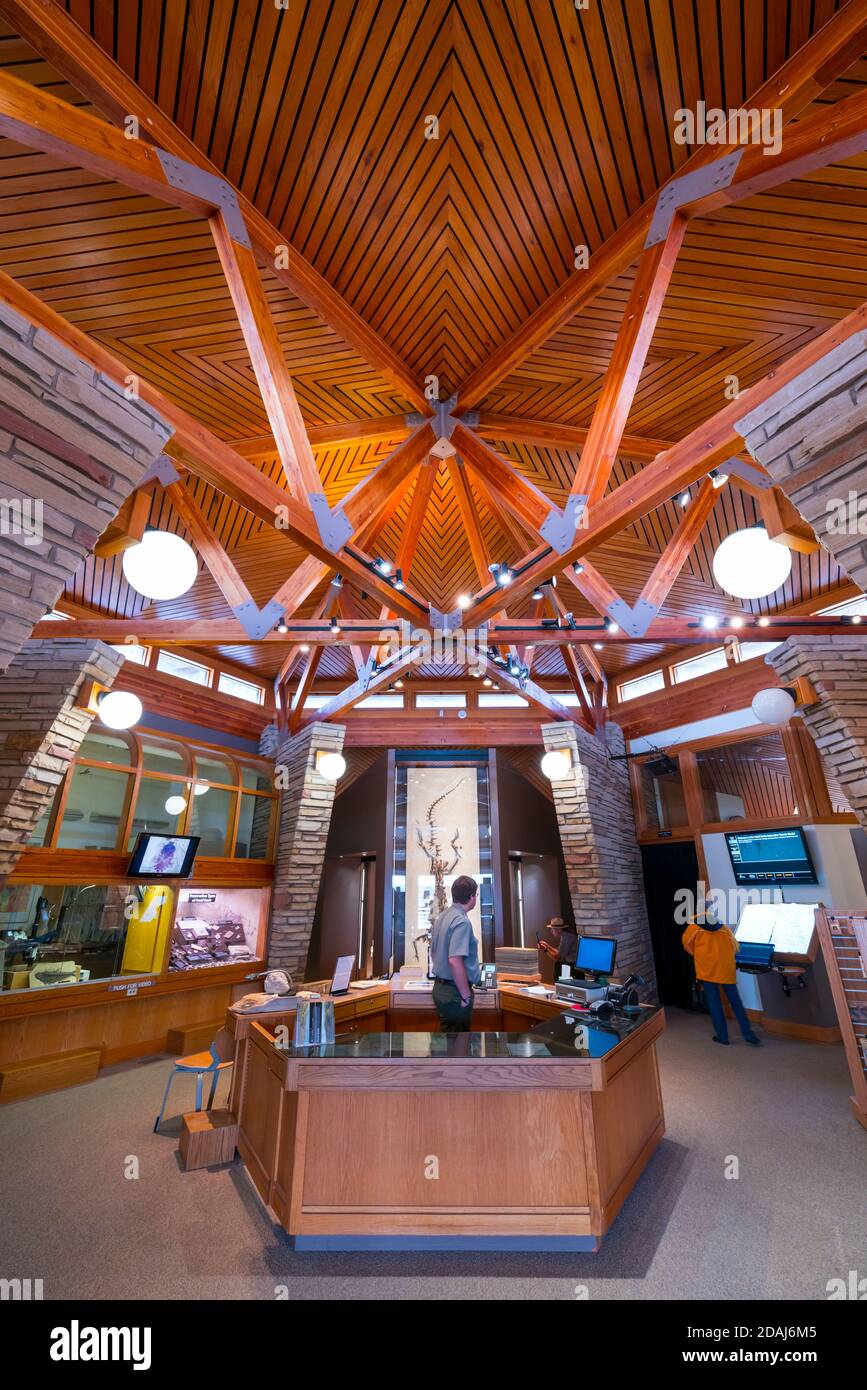 Visitors Center, Fossil Butte National Monument, Wyoming, Usa, America ...
