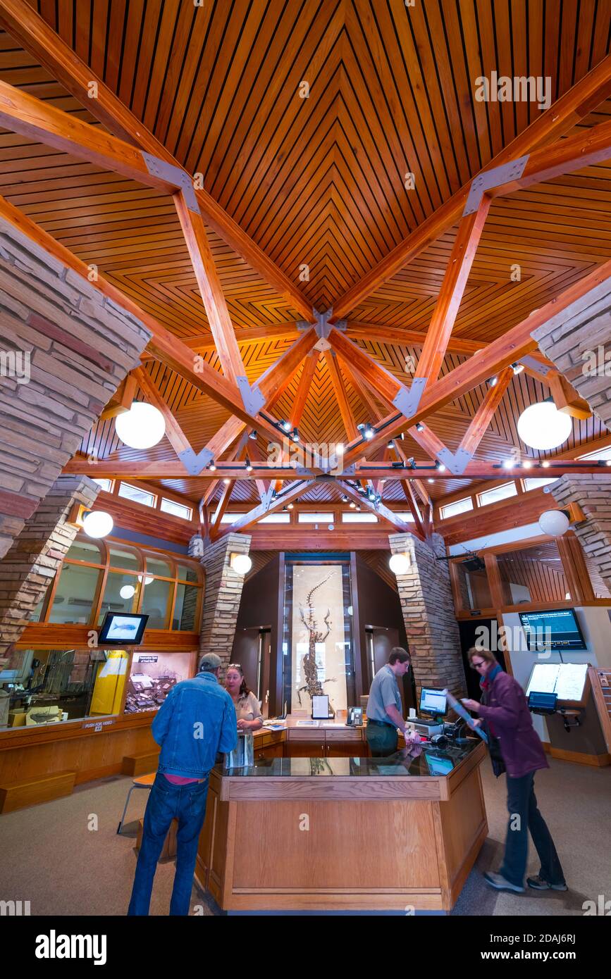 Visitors Center, Fossil Butte National Monument, Wyoming, Usa, America ...