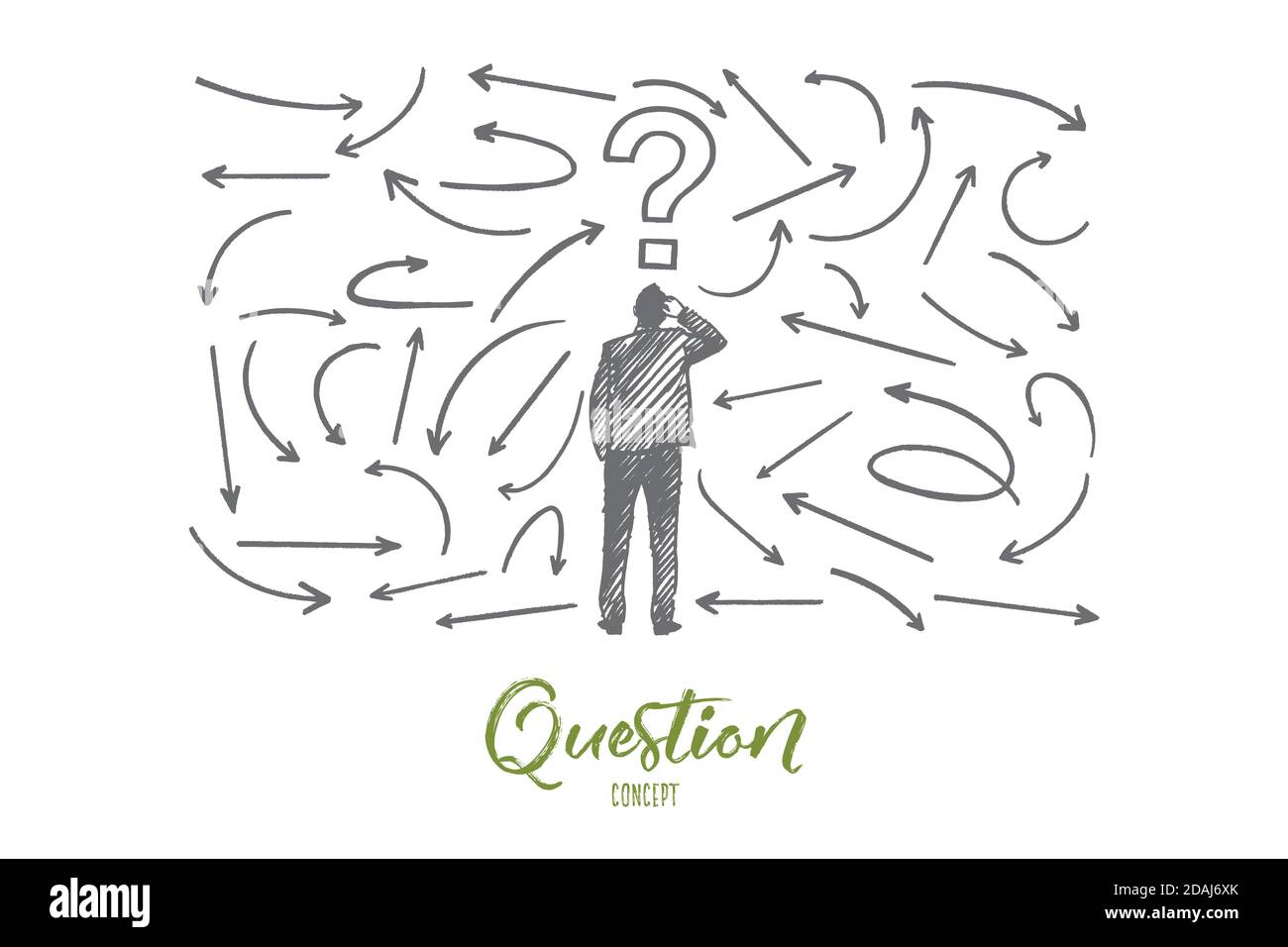 Question concept. Hand drawn isolated vector Stock Vector Image & Art ...