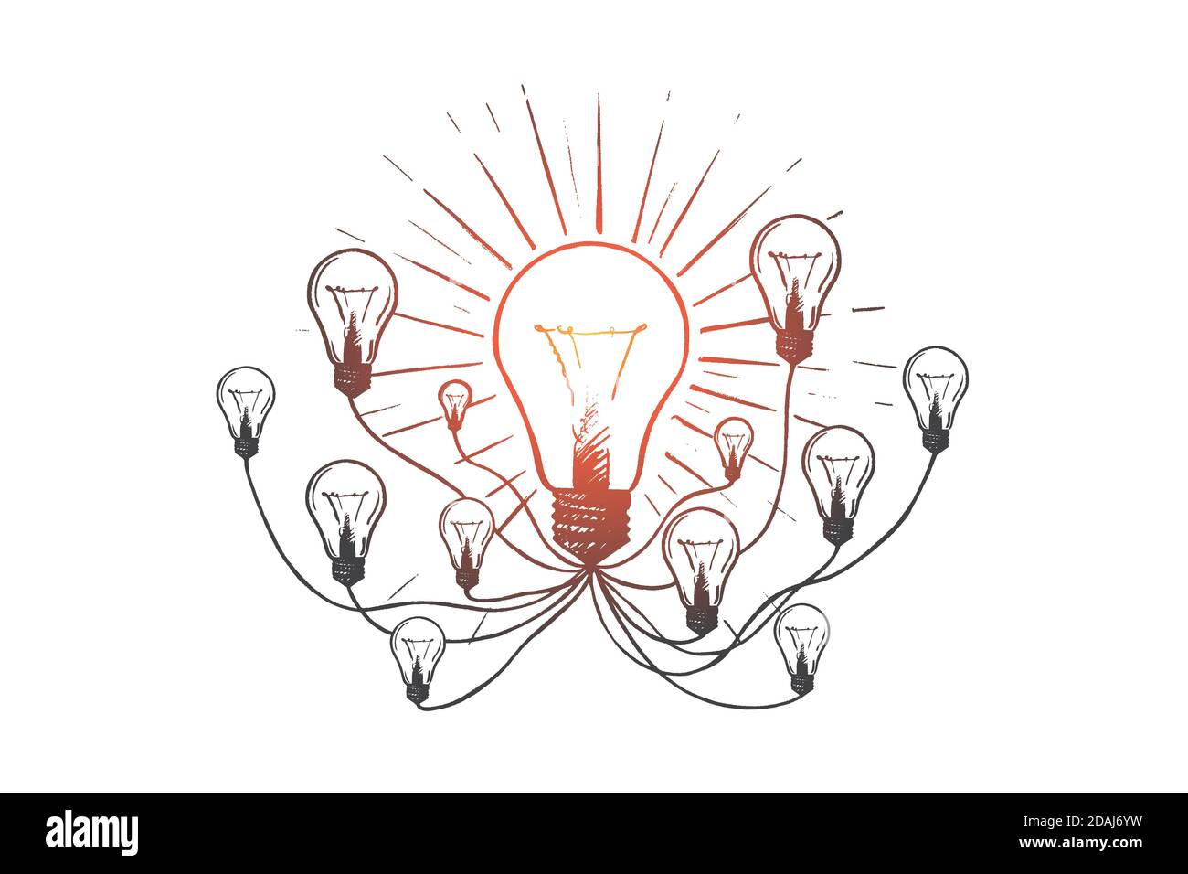 Brainstorm concept. Hand drawn isolated vector Stock Vector Image & Art ...