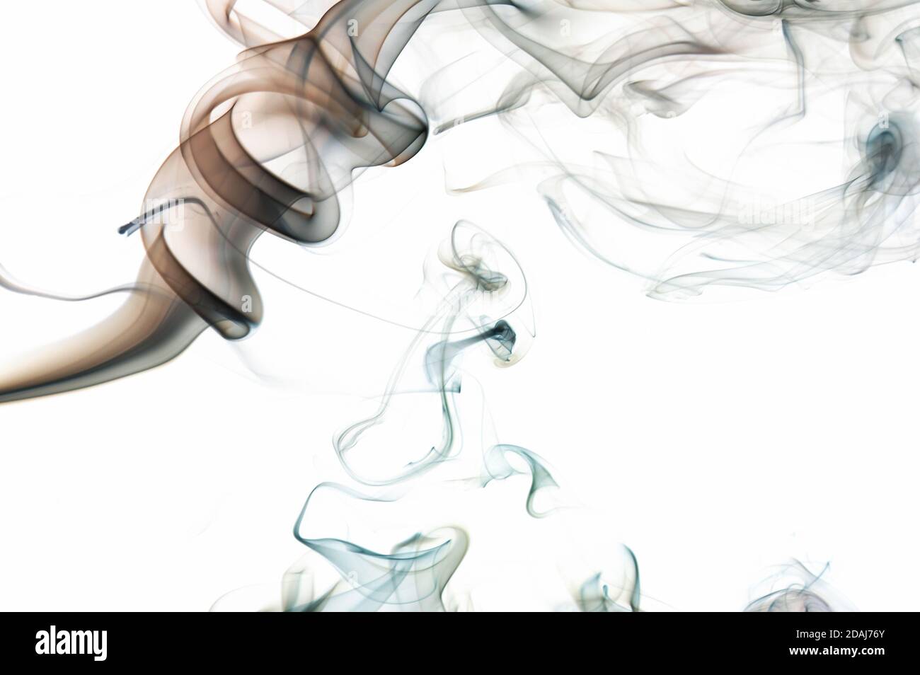 Smooth abstract smoke lines flow on white background. Graphic design ...