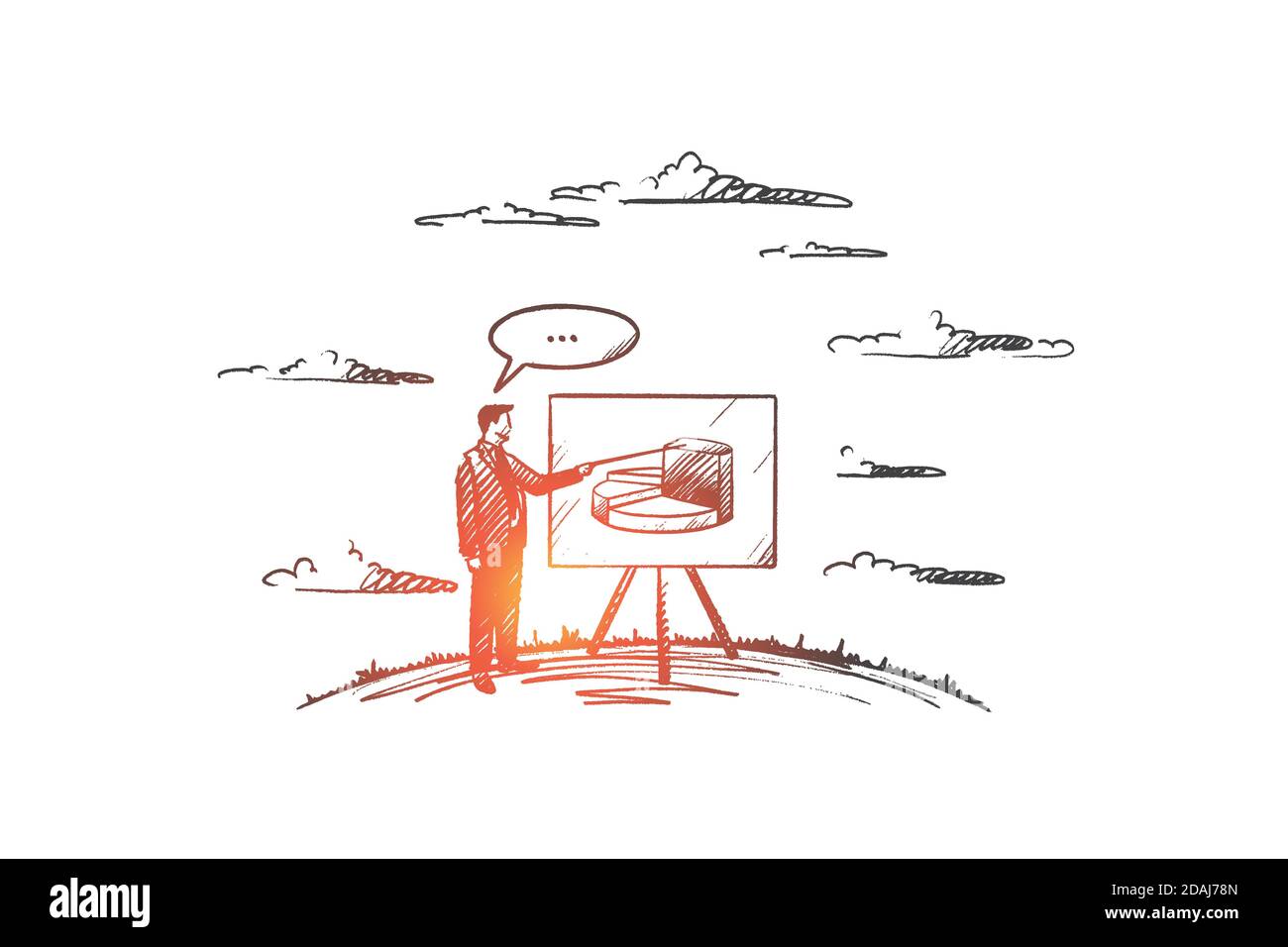 Coaching concept. Hand drawn isolated vector Stock Vector Image & Art ...