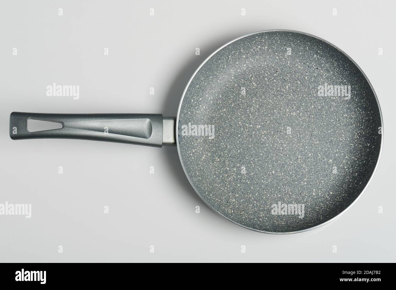 New gray cooking pan above top view isolated Stock Photo - Alamy