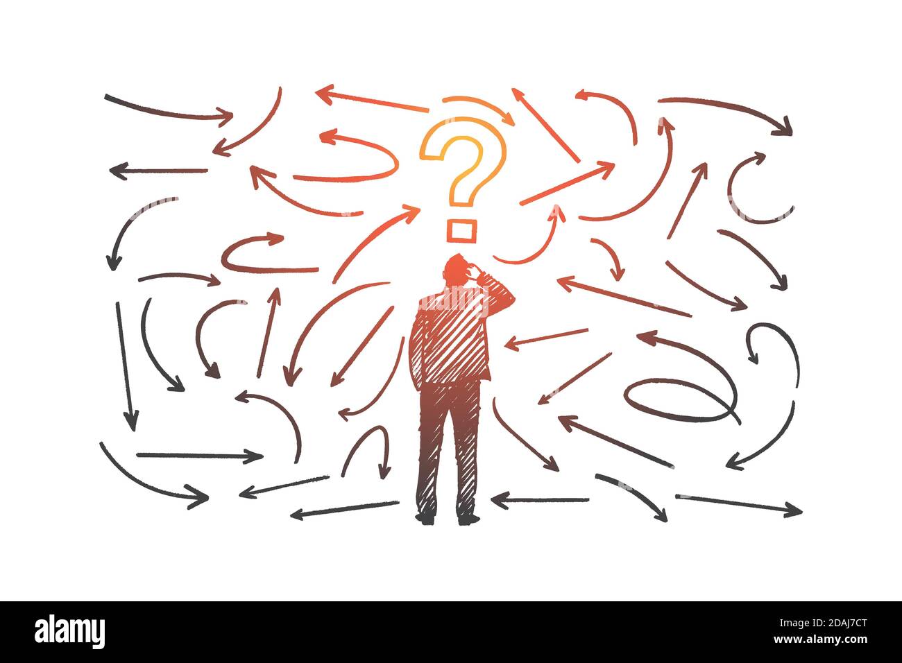 Question concept. Hand drawn isolated vector Stock Vector Image & Art ...