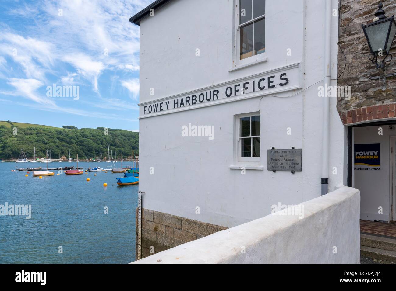Fowey Harbour Offices, Fowey, Cornwall, UK Stock Photo - Alamy