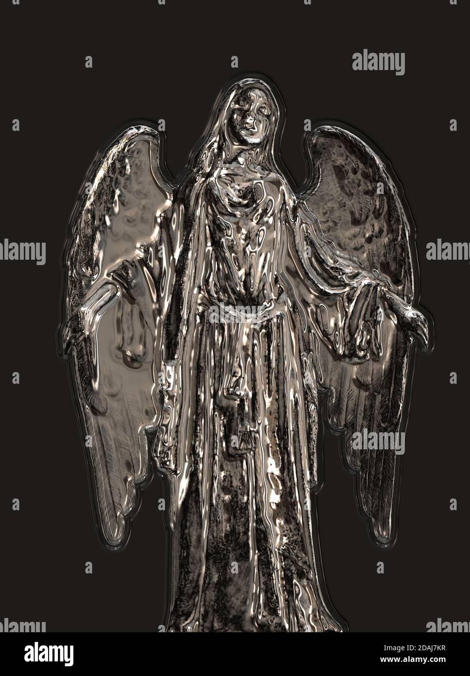 shiny metallic angel statue Stock Photo - Alamy
