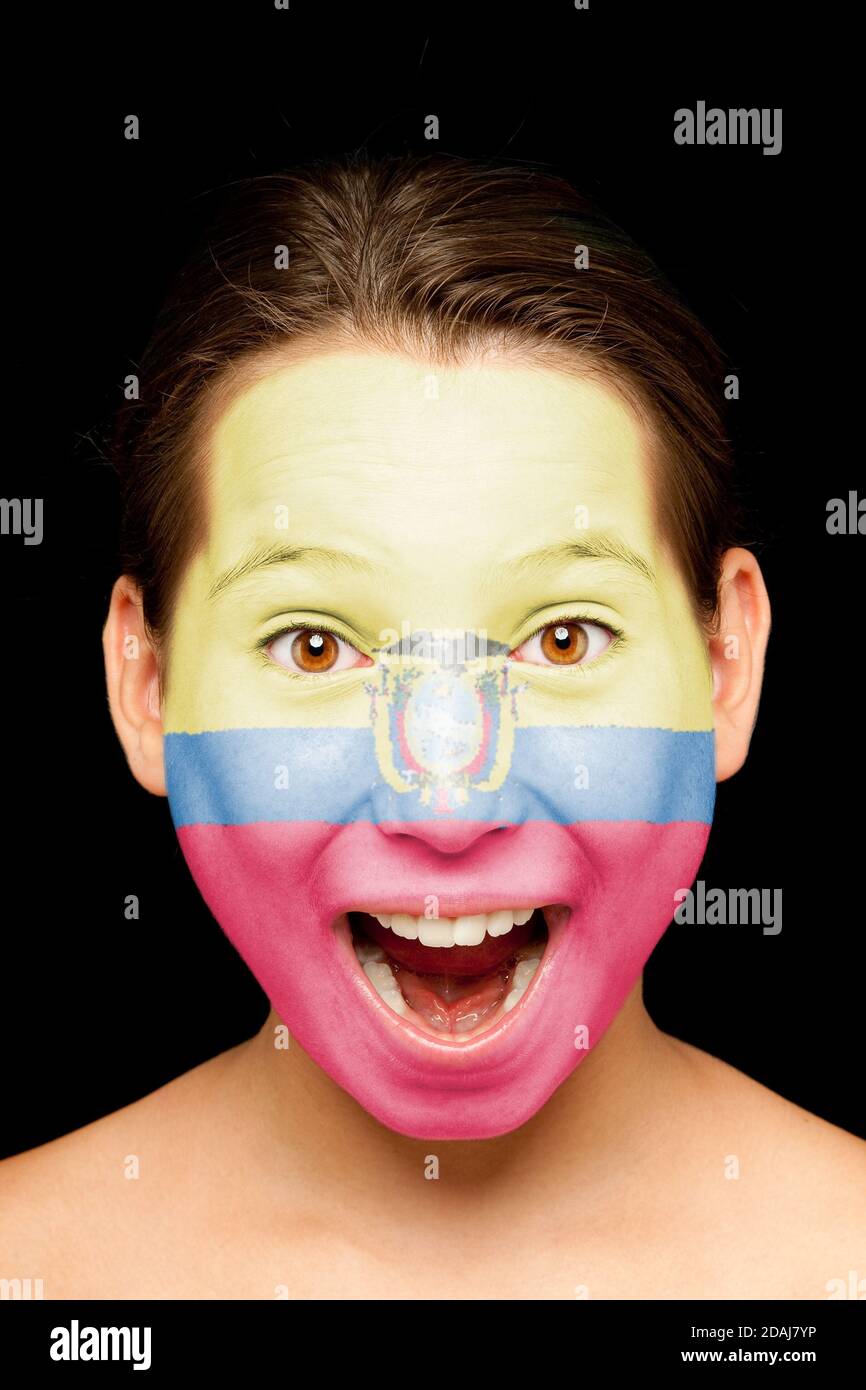 Ecuador flag on face hi-res stock photography and images - Alamy