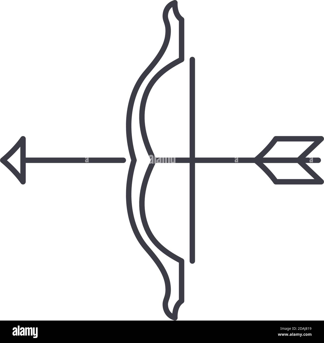 Bow icon, linear isolated illustration, thin line vector, web design ...