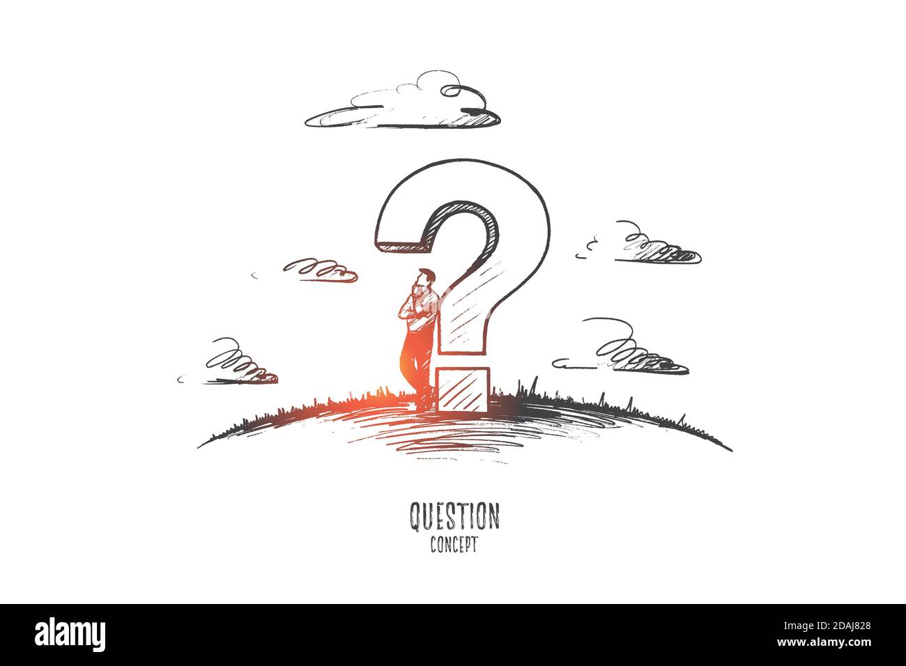 Question concept. Hand drawn isolated vector Stock Vector Image & Art ...