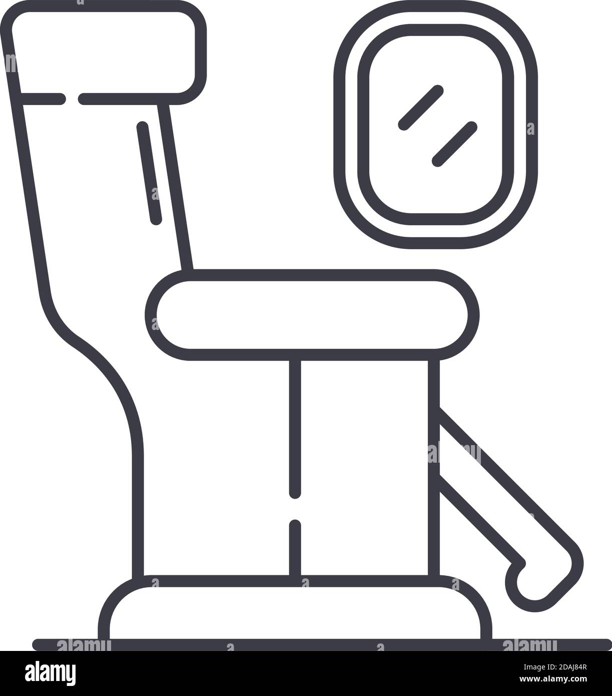 Business class icon, linear isolated illustration, thin line vector ...