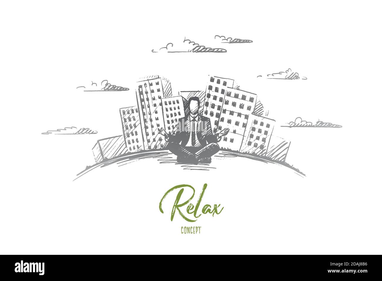 Relax concept. Hand drawn isolated vector Stock Vector Image & Art - Alamy