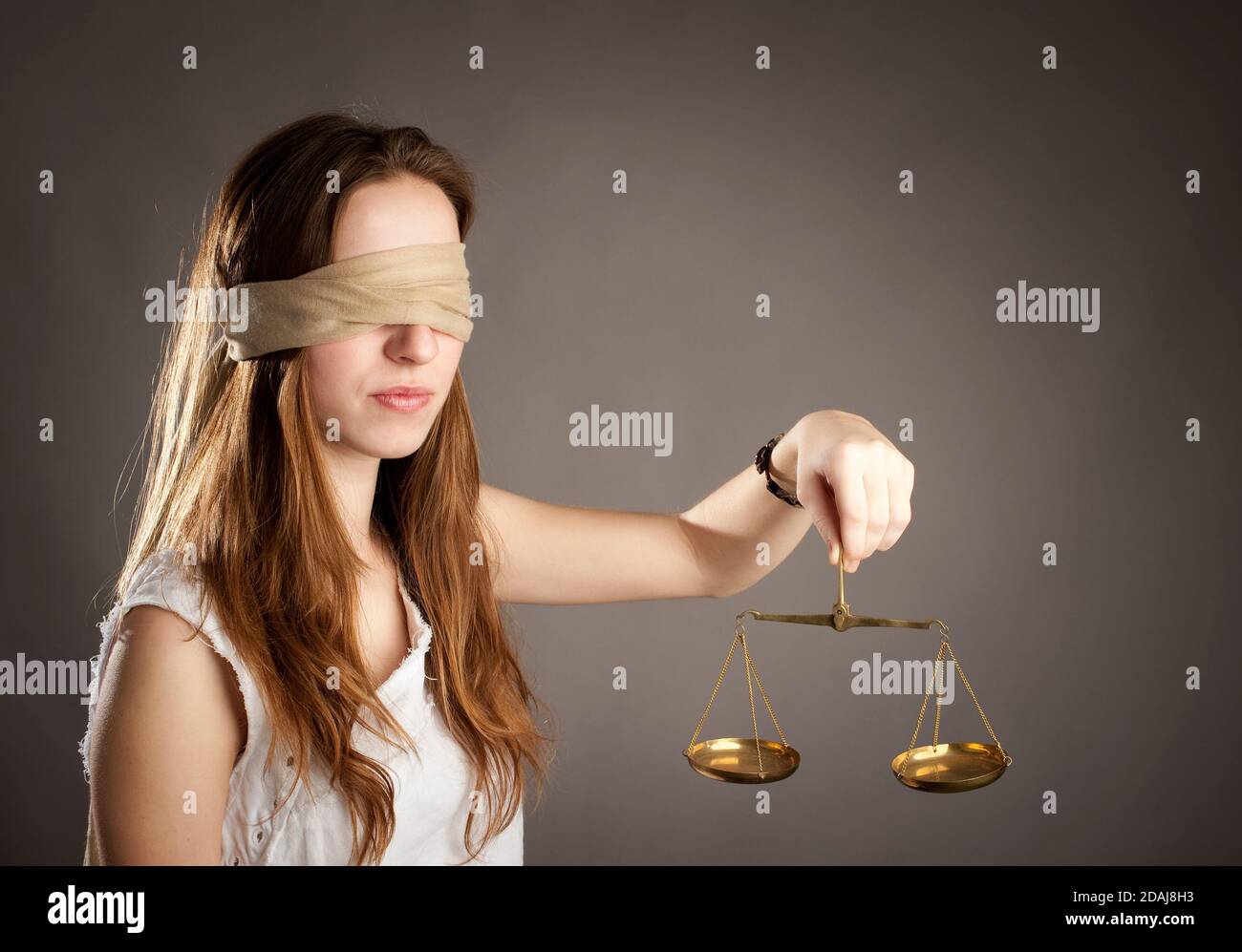 Female hand holding scale justice hi-res stock photography and images ...