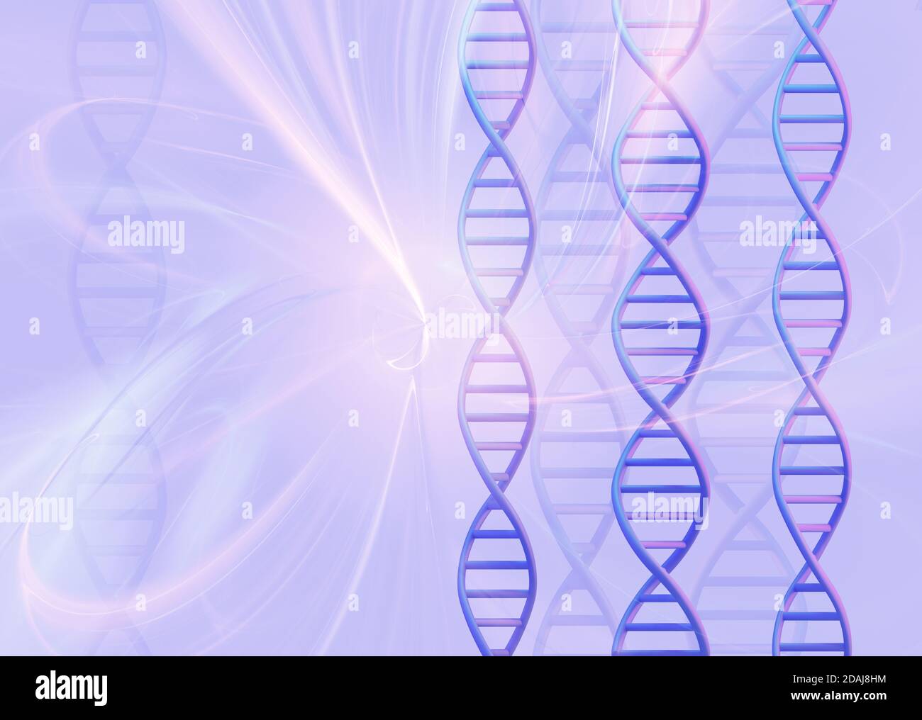 DNA molecules structure on light background. Science and Technology ...