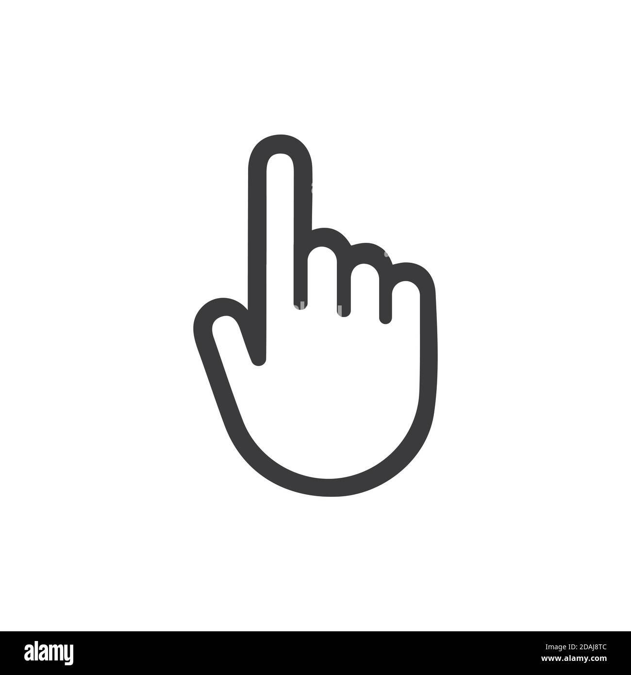 Hand press icon, vector illustration isolated on white background Stock ...