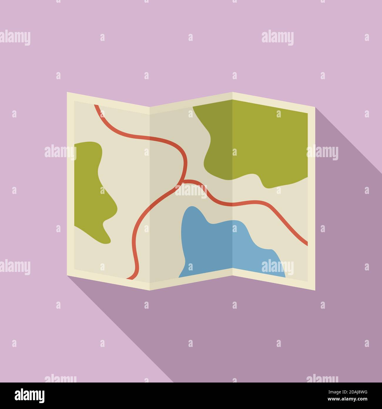 Safari hunting map icon, flat style Stock Vector Image & Art - Alamy