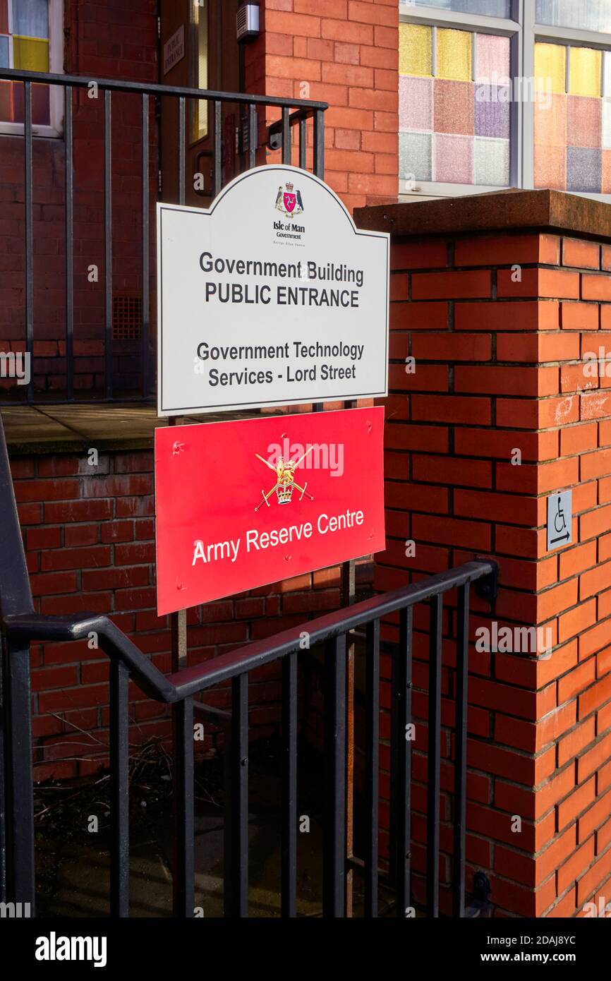 Army Reserve Centre in Douglas, Isle of Man Stock Photo - Alamy