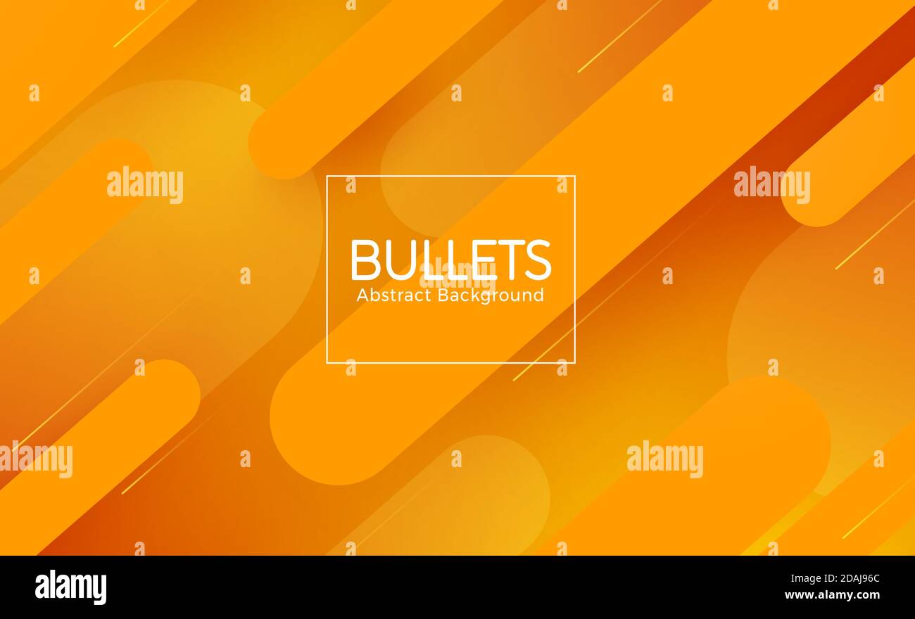 Bullet abstract vector banner design. Bullets abstract in orange ...