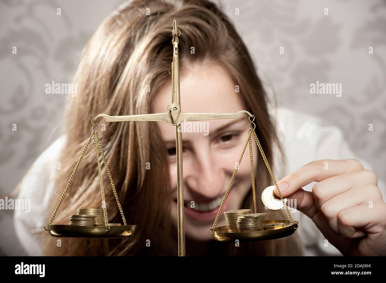 Antique scale and money hi-res stock photography and images - Alamy