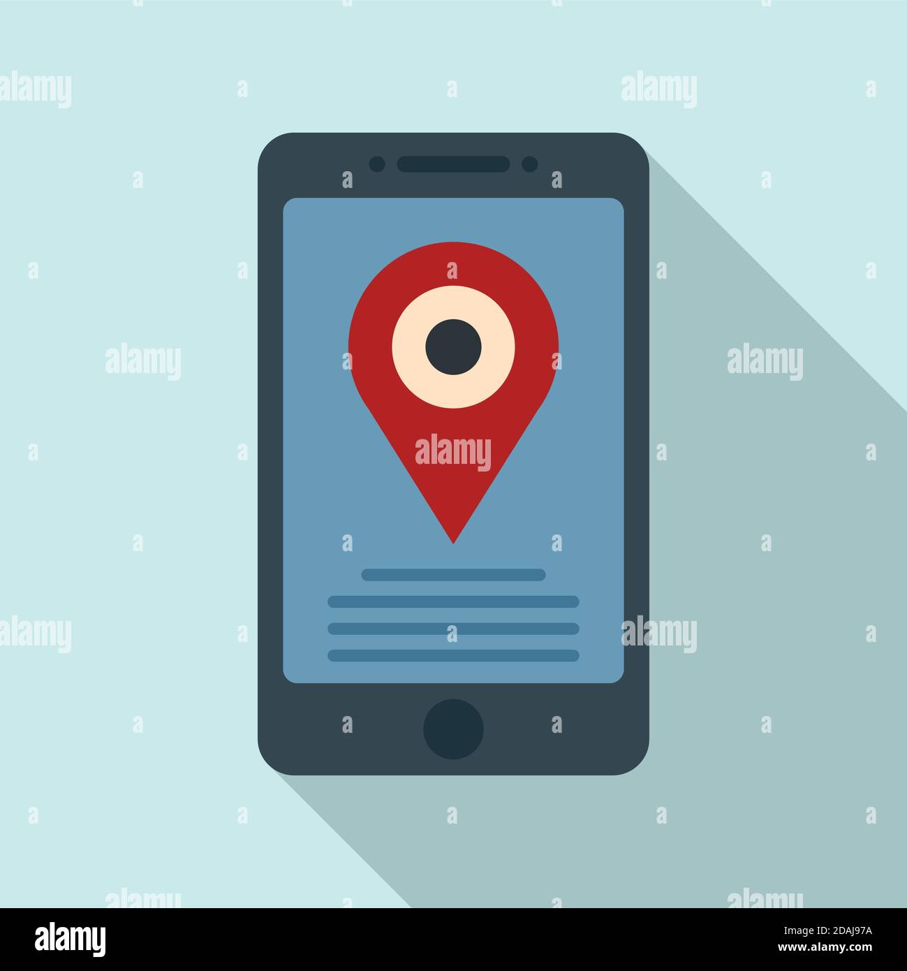 Hunting phone location icon, flat style Stock Vector Image & Art - Alamy