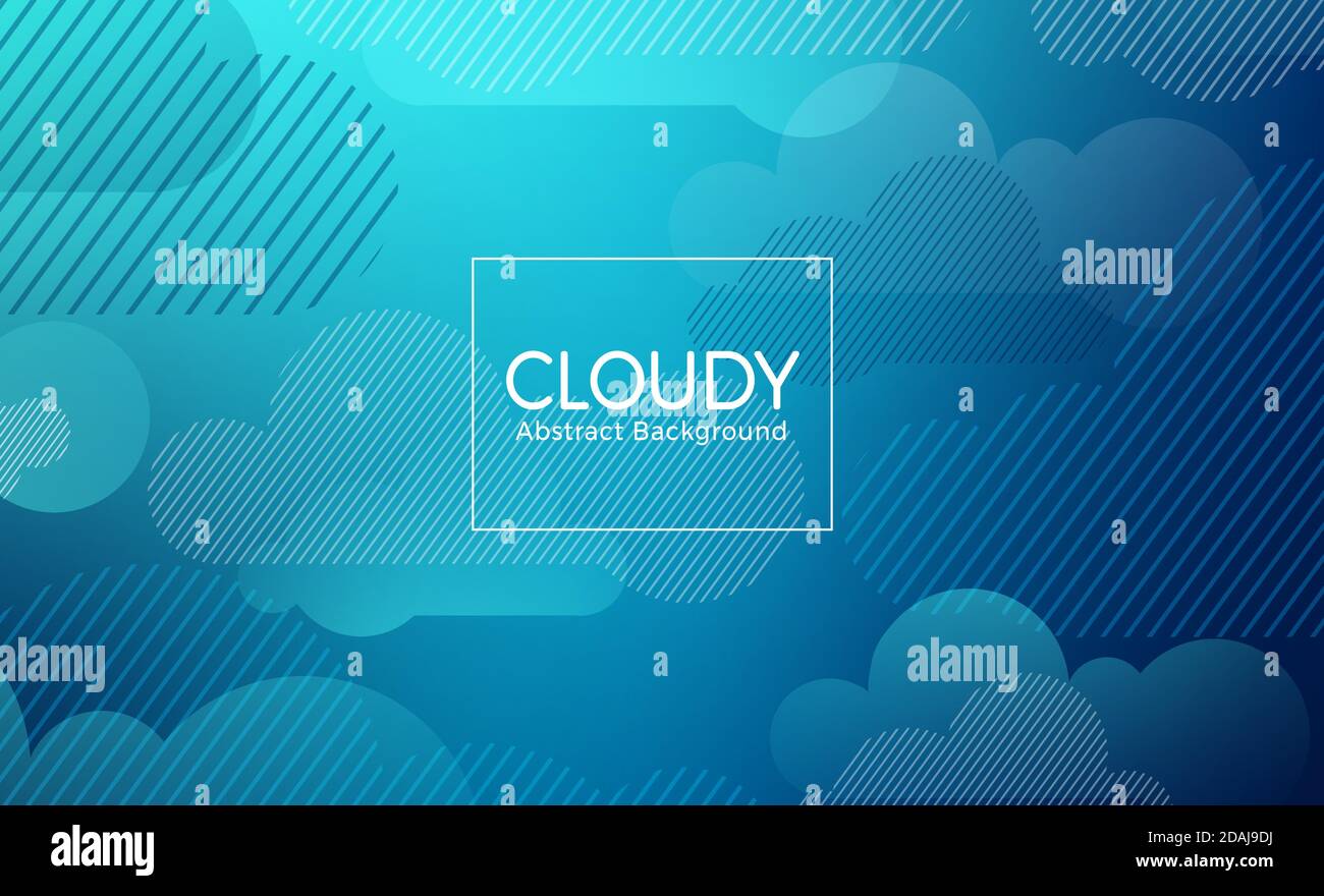 Cloud abstract vector banner design template. Cloudy abstract ...