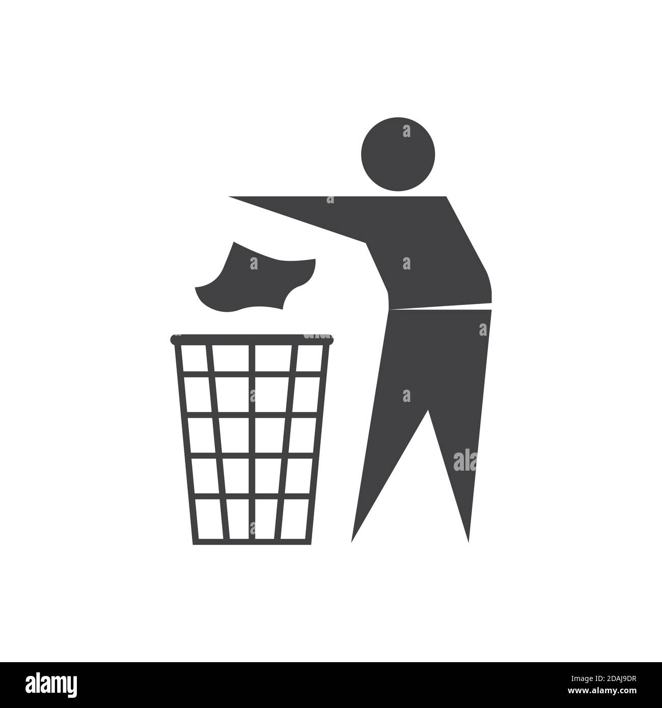 Recycling sign icon, vector illustration. Trash icon. Rubbish icon ...