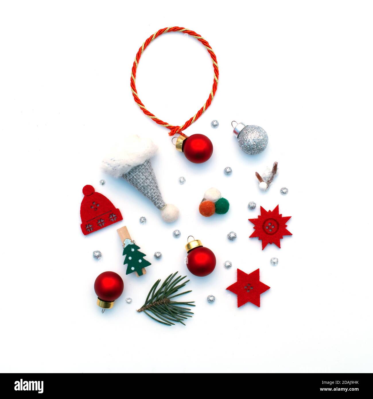 Cute Christmas balloon in a flat style from a variety of Christmas ...