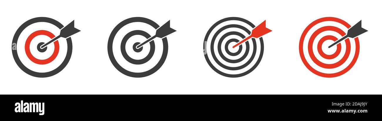 Target set icon. Vector sign isolated on white background Stock Vector ...