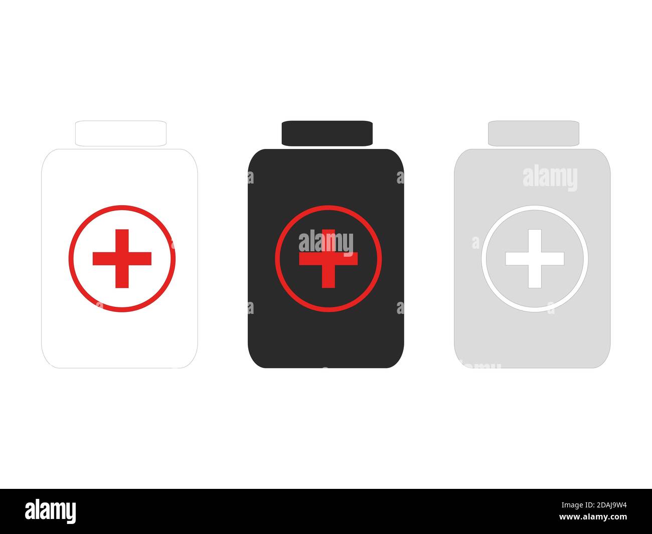 Medication Doses Vector Isolated on White Background Stock Photo - Alamy