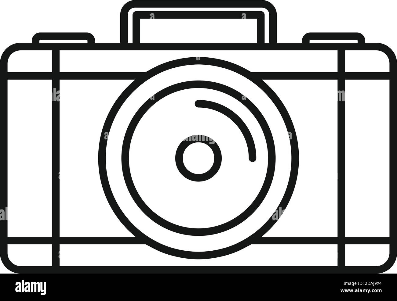 Hiking camera icon outline Cut Out Stock Images & Pictures - Alamy