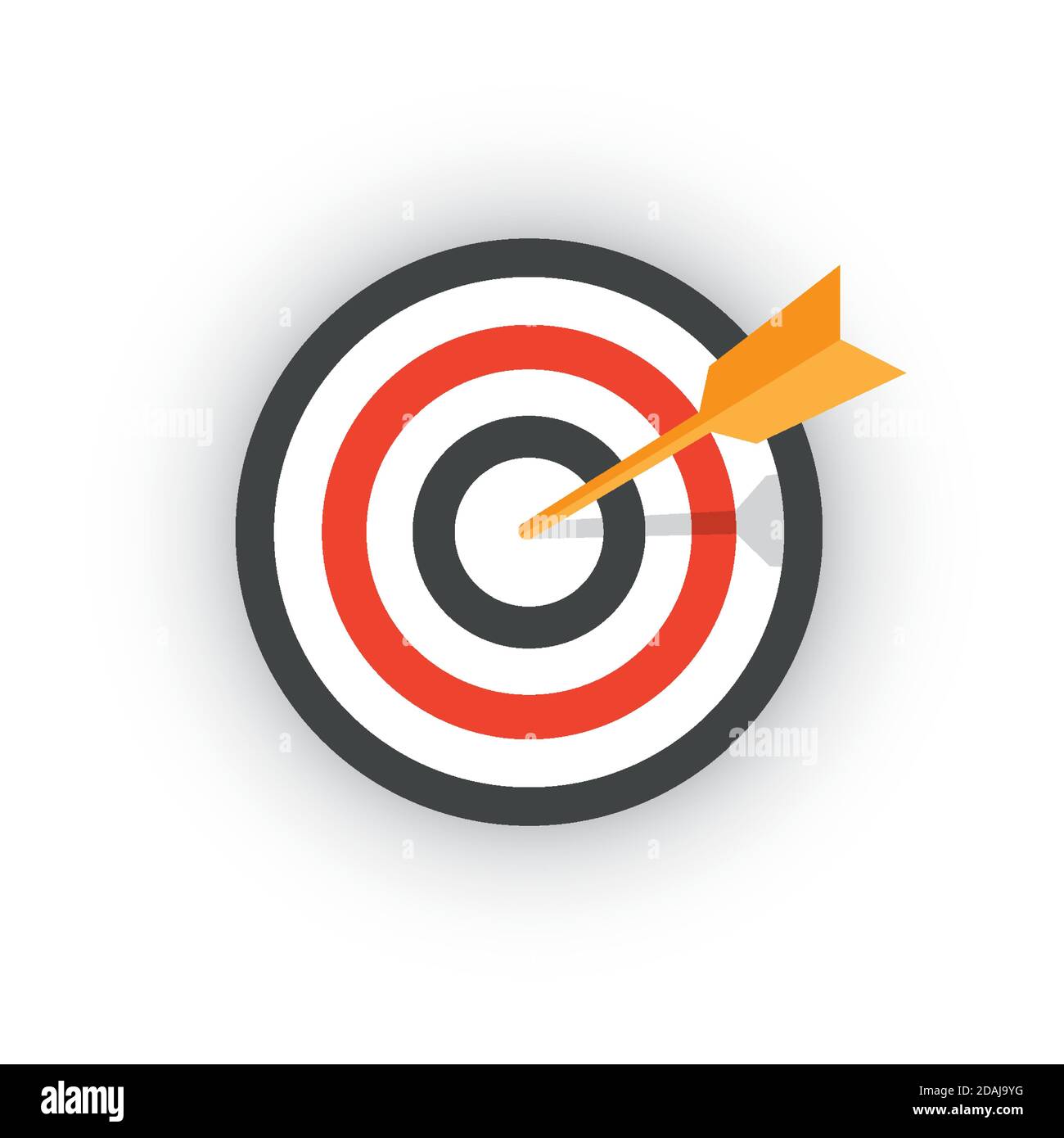 Target icon. Isolated on a white background. Flat illustration Stock ...