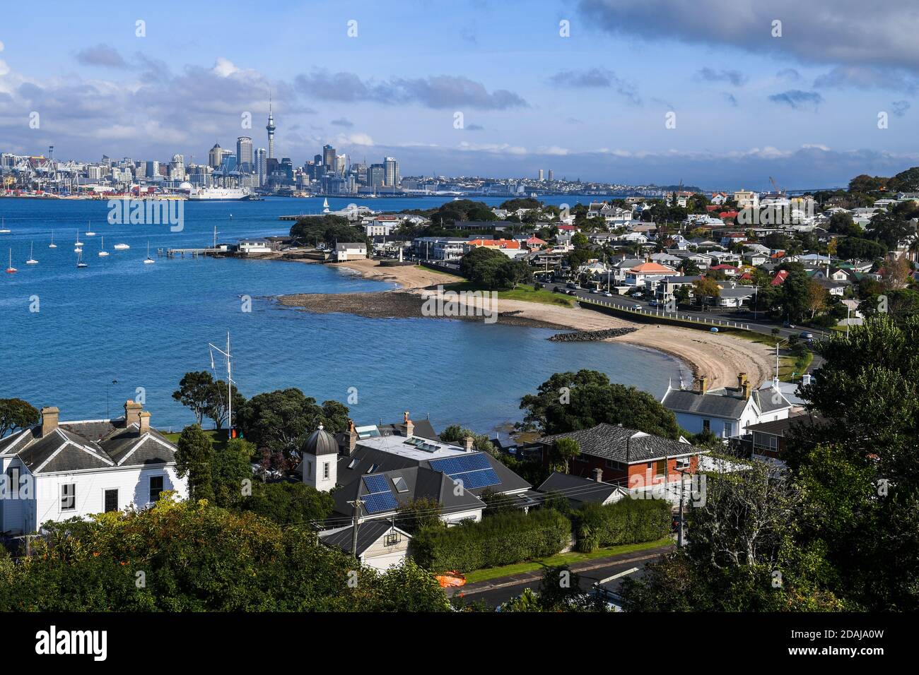 Auckland. 10th May, 2018. Photo taken on May 10, 2018 shows the view of ...
