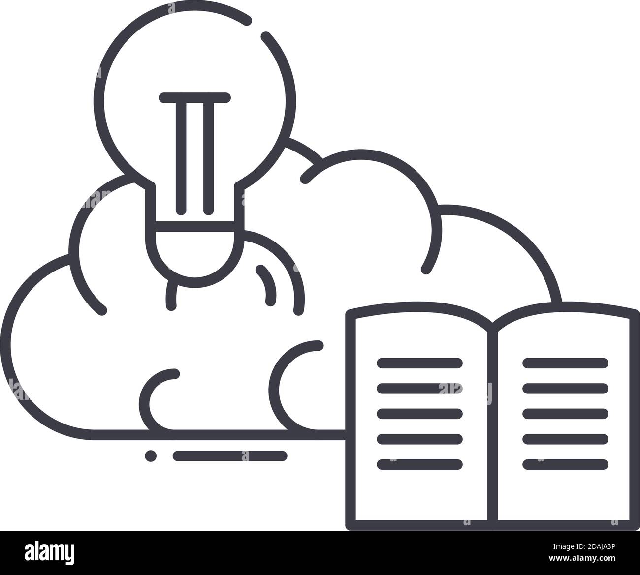 Boosting potential icon, linear isolated illustration, thin line vector ...