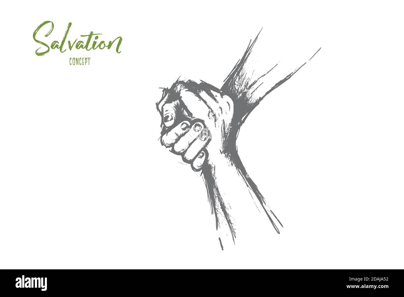 Salvation concept. Hand drawn isolated vector Stock Vector Image & Art ...